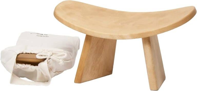 Test Ikuko banc de méditation en bois naturel